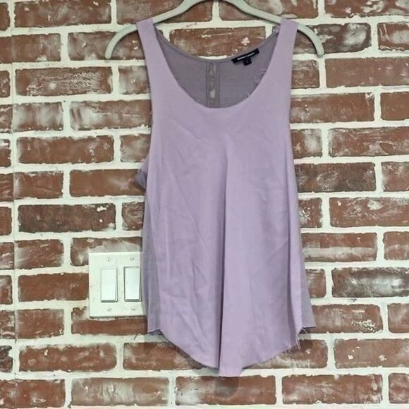 Monika Chiang | Tops | Monika Chiang Lavender Purple Raw Edge Silk ...